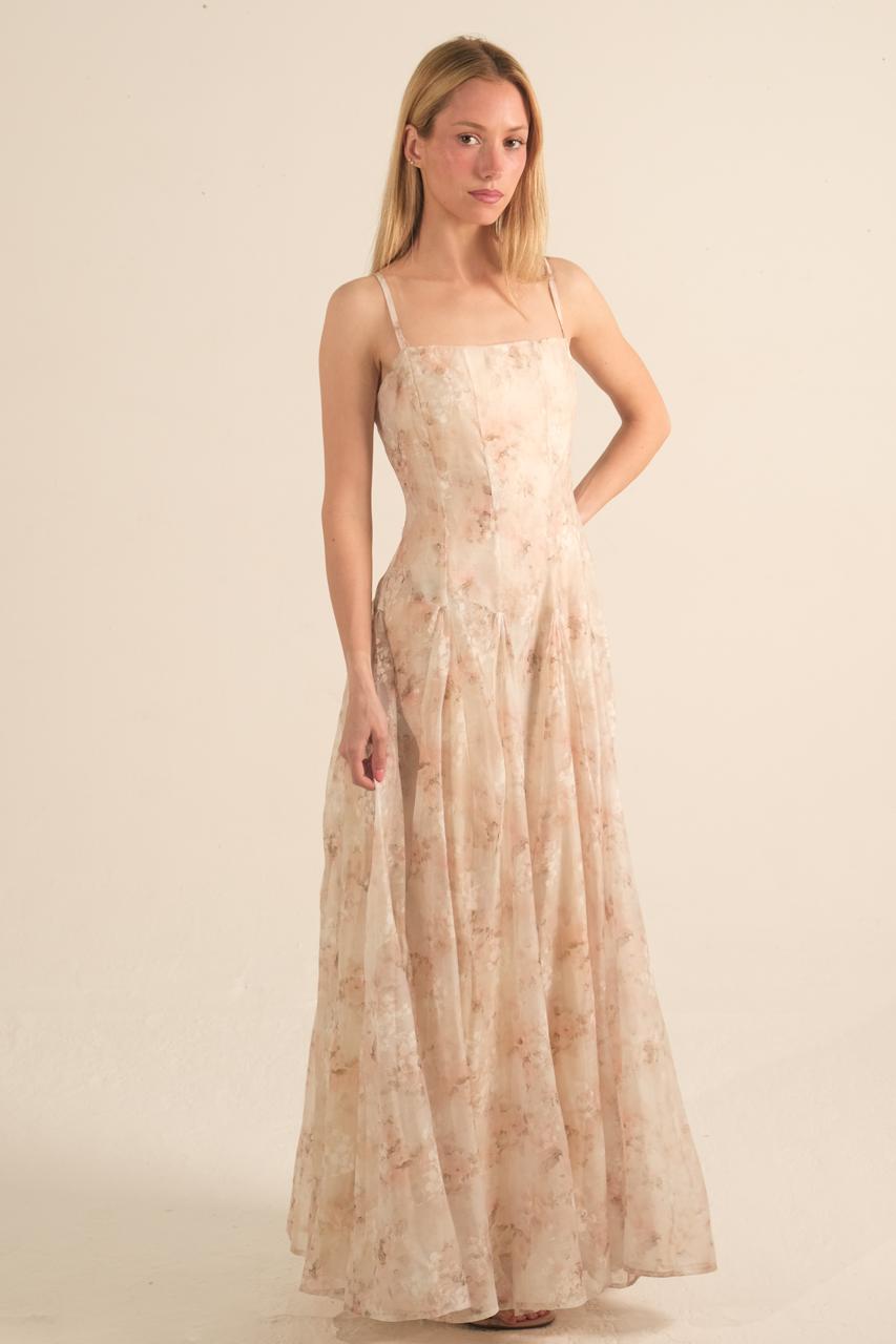 LONG LIGHT BEIGE DRESS – Zalma Apparel